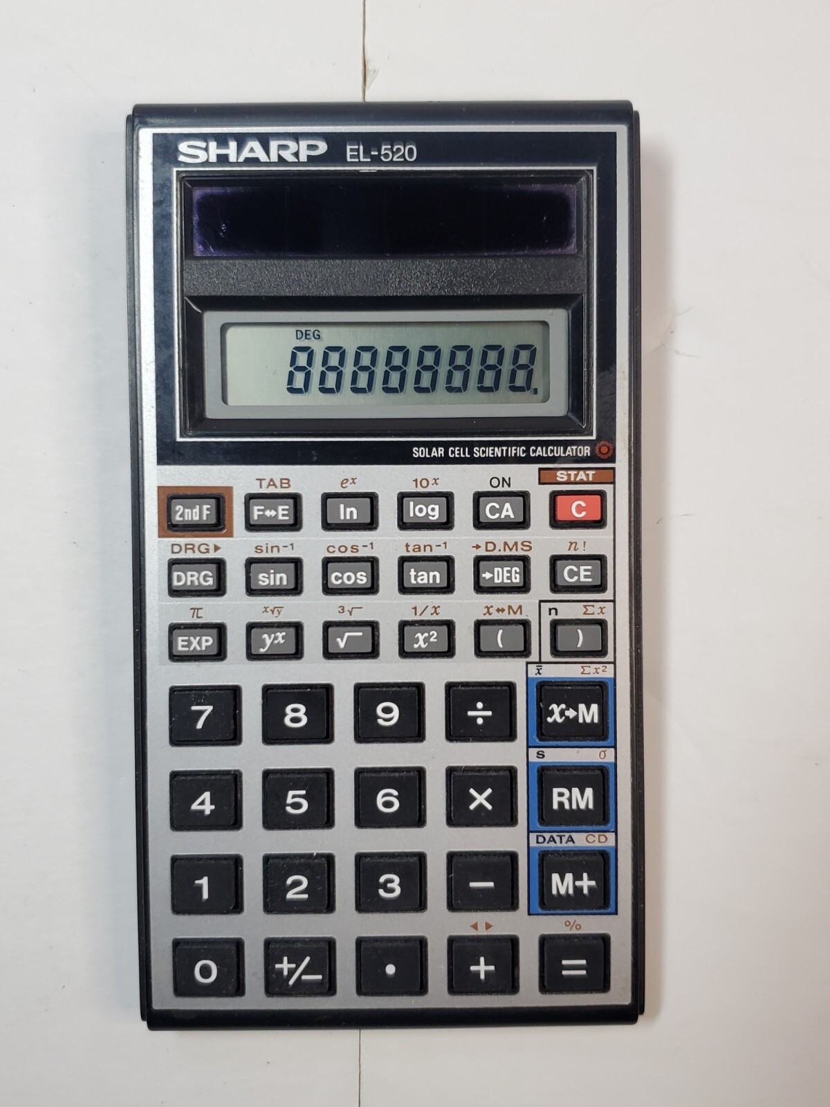 SHARP EL-520 VINTAGE SOLAR POWERED CALCULATOR - WORKING | eBay
