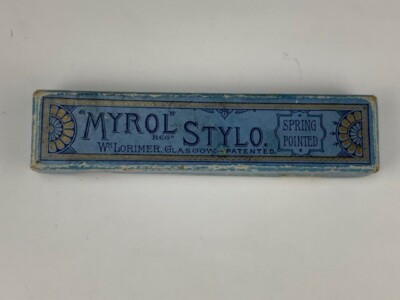 Vintage Cardboard Myrol Stylo Pen Box, Made in Scotland | eBay
