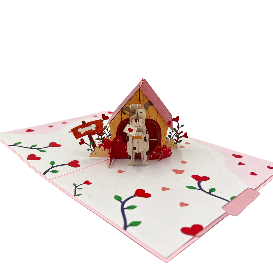 Pop Up Greeting Card - 3D Pop-Up Heartwarming Postel Dog | eBay