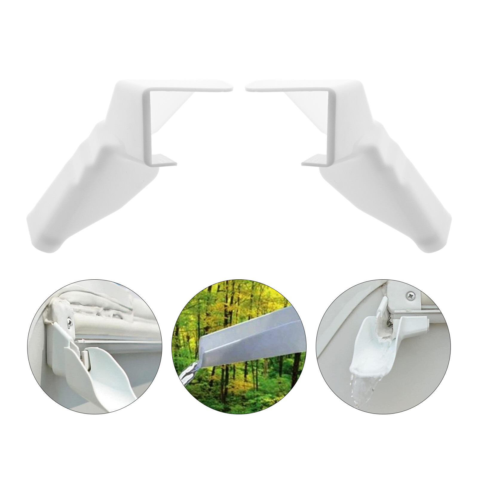 4Pcs RV Gutter Spouts One-piece Design Roof Gutter Drains Parts 110mm x ...