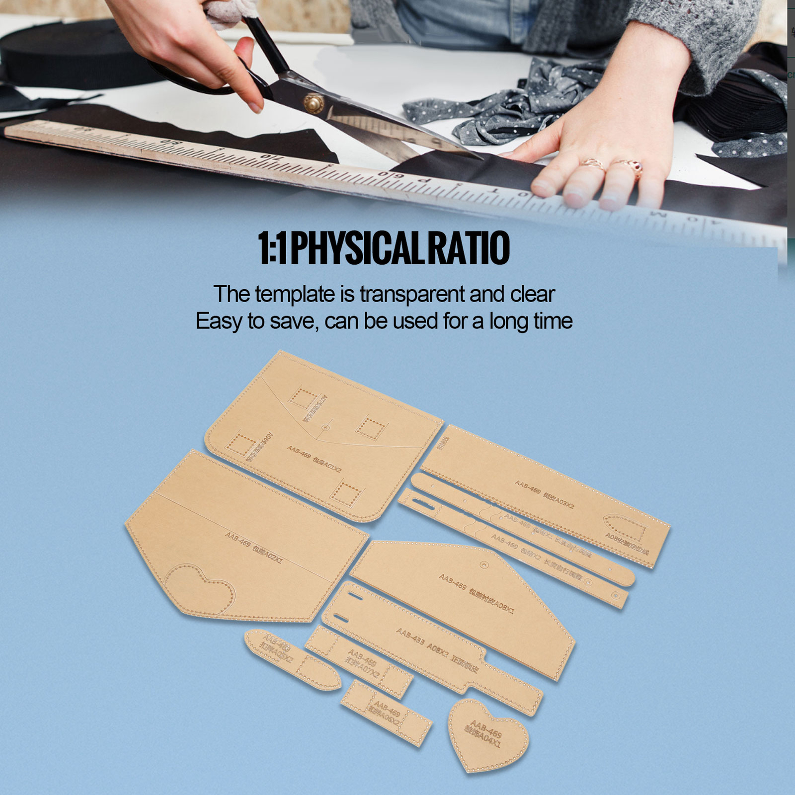 Shoulder Bag Acrylic Template Pattern Leather Bag Pattern Kit For ...