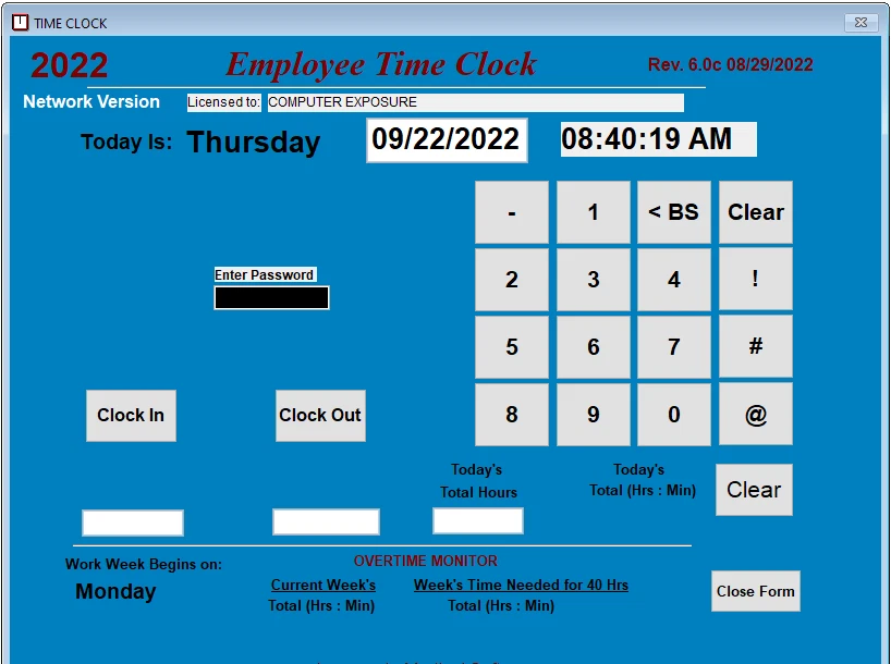 Electronic Time Clock Software