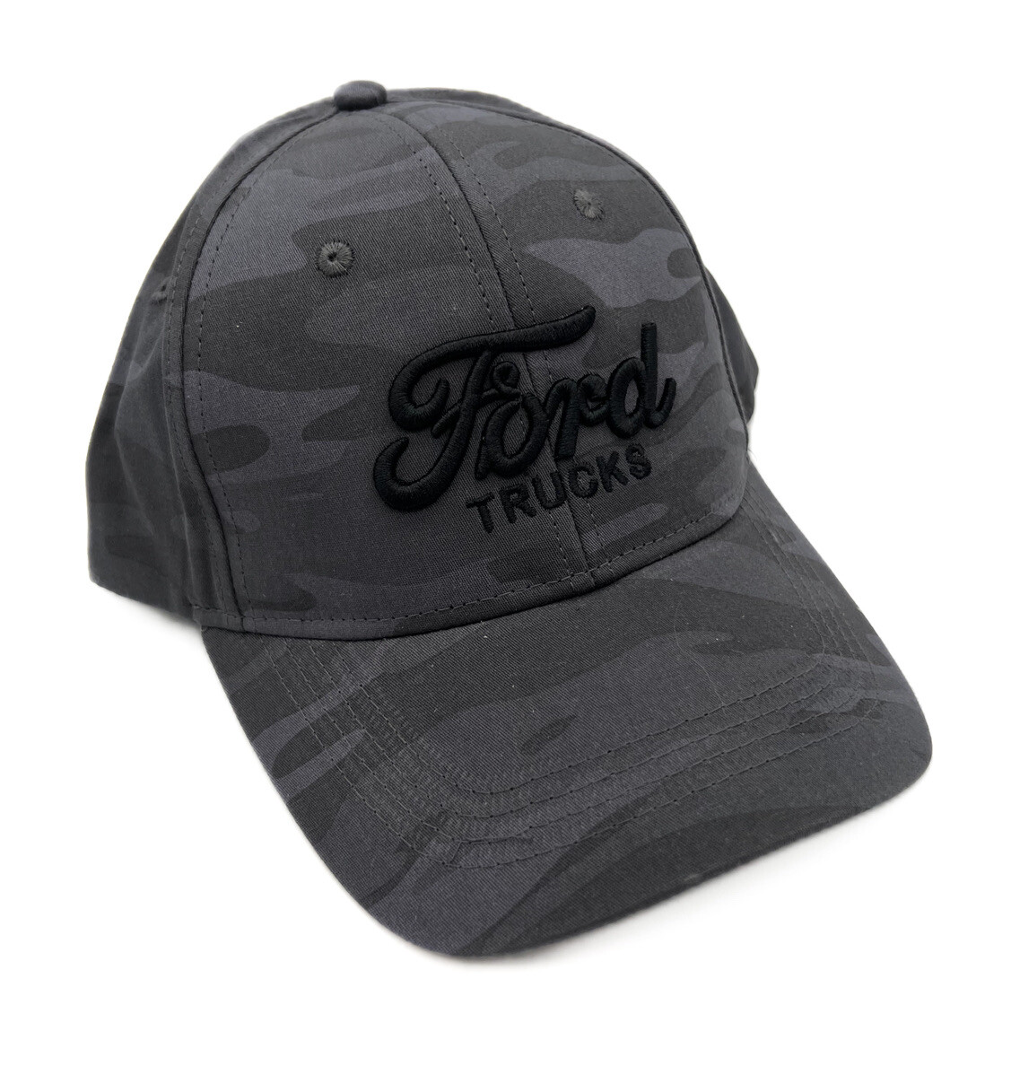 Gray Camo Ford Trucks Hat Cap w/ Black Embroidered Script Logo | eBay