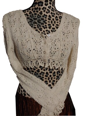 Hand-Knit Paco Vicuna Crop Sweater - Medium | eBay