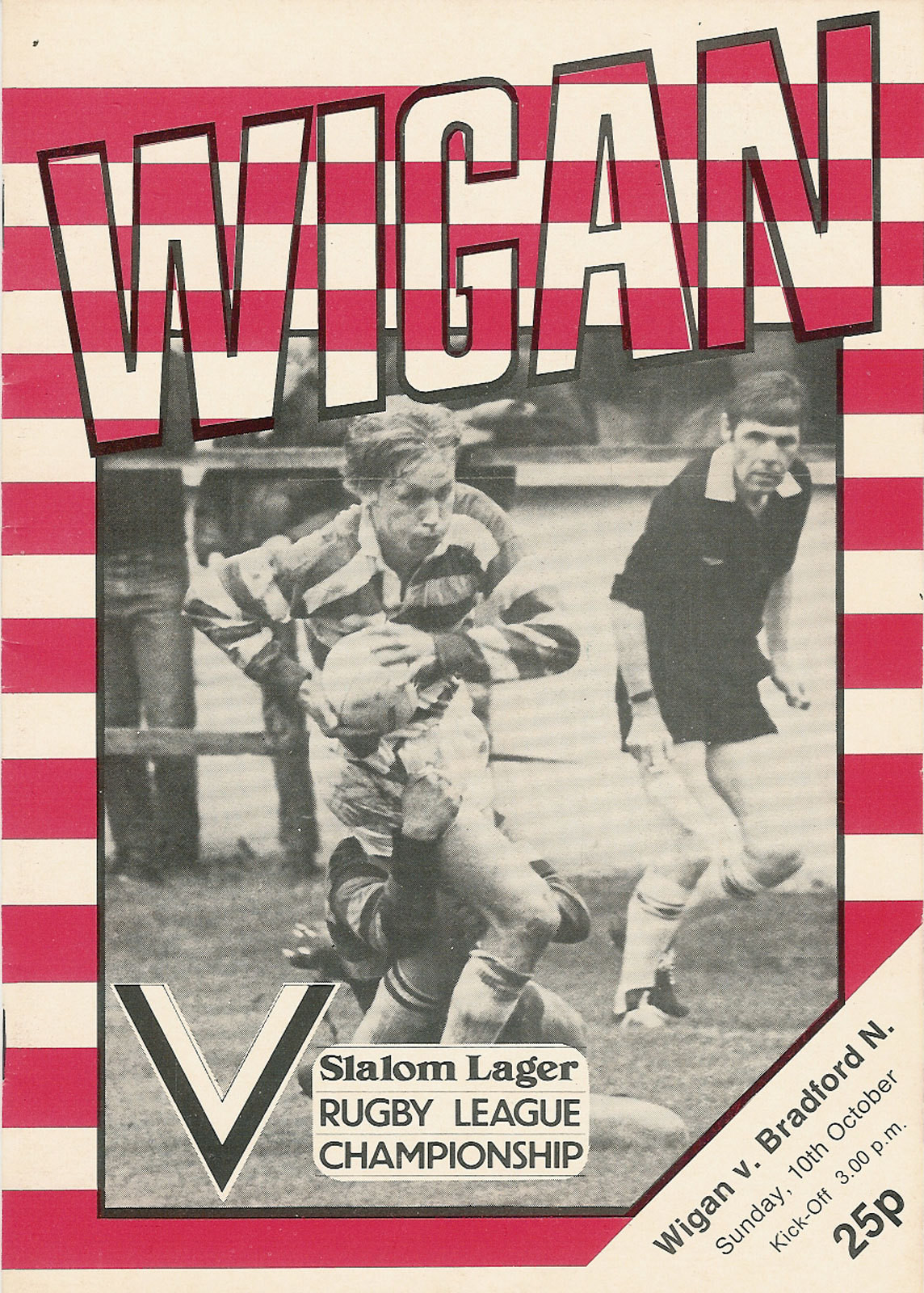 Wigan v Bradford Northern 10 Oct 1982 Wigan RUGBY LEAGUE PROGRAMME ...