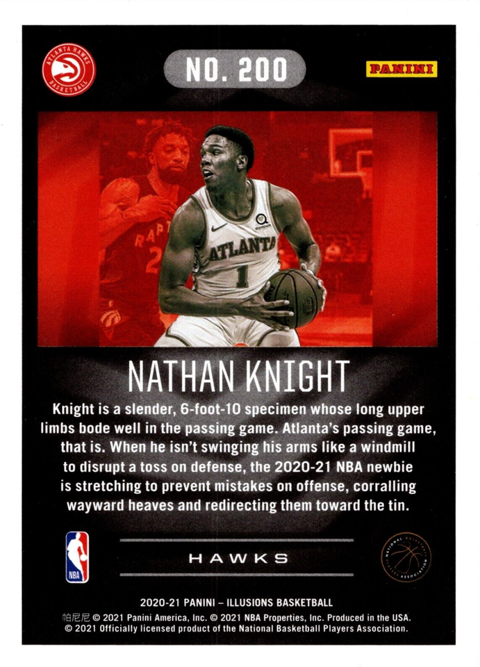 2020-21 Panini Illusions Nathan Knight Rookie RC #200 Atlanta Hawks | eBay