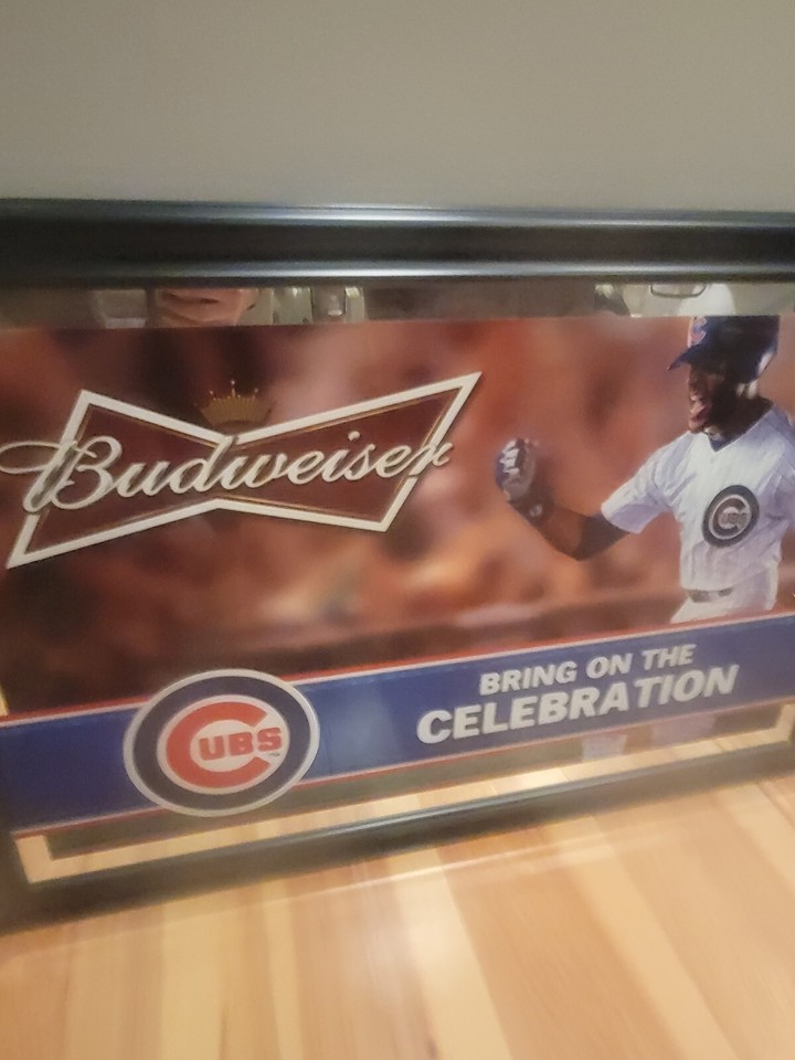 37x24 Rare Chicago Cubs Budweiser Beer MLB Baseball Mirror Sign 2013 | eBay