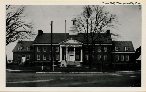 VTG Town Hall Exterior View Thompsonville Connecticut CT Postcard A11 ...