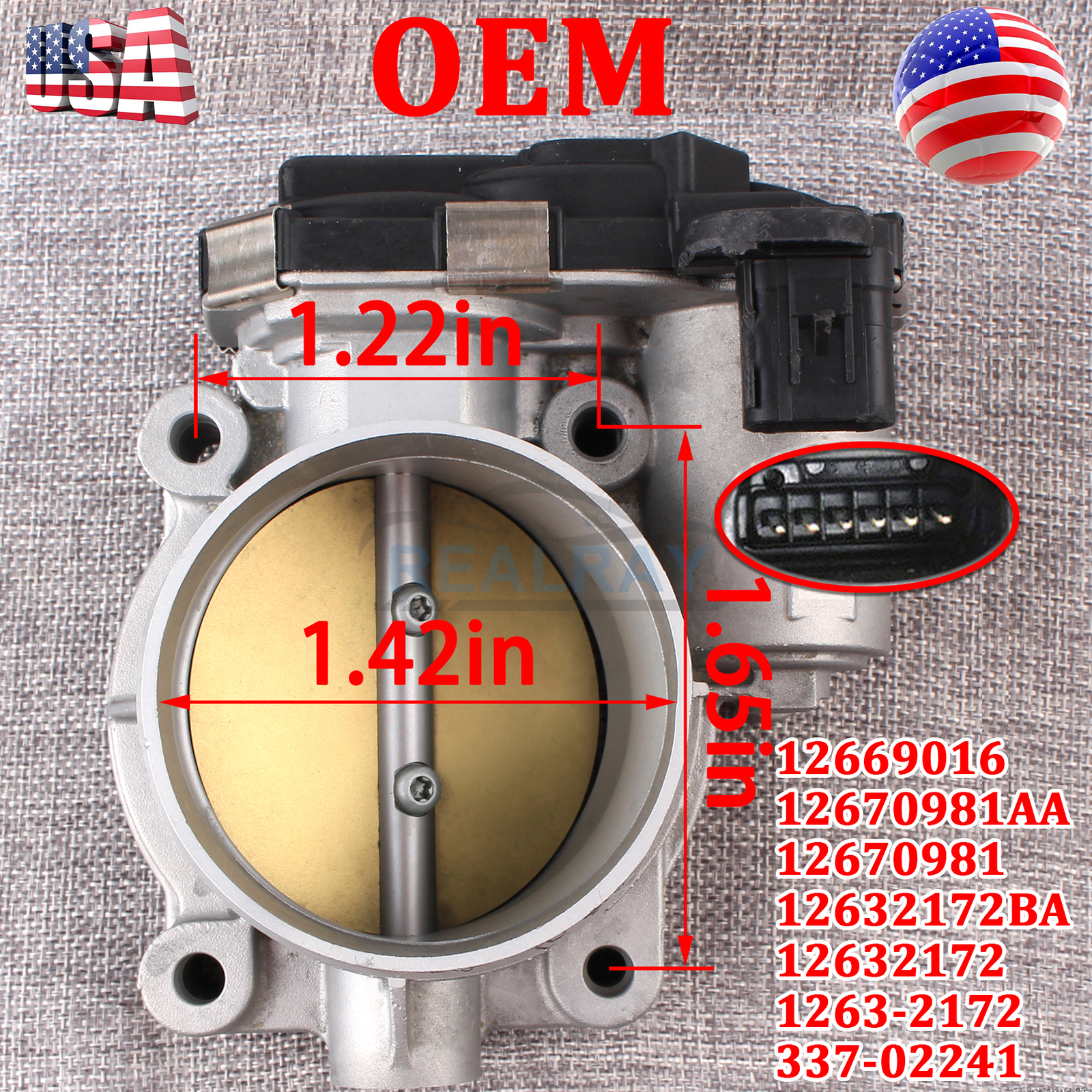 Genuine Engine Throttle Body 12670981 For Buick Cadillac Chevrolet GMC ...