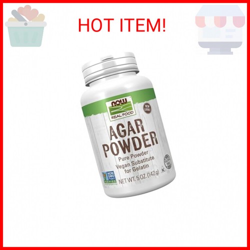 NOW Foods, Agar Pure Powder, Vegetarian Substitute for Gelatin, Gluten ...