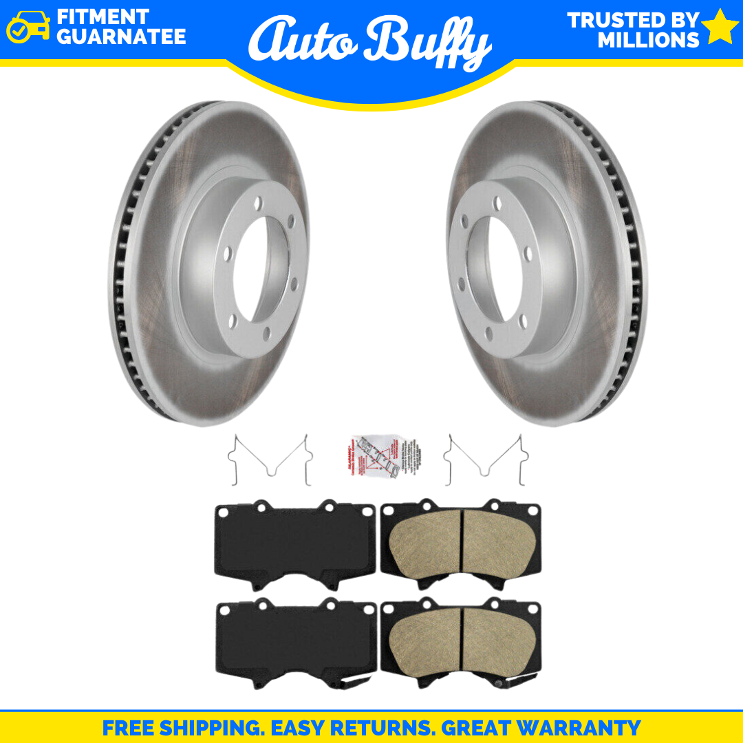 Front Coat Brake Rotors Integrally Molded Pad Kit For Toyota 4Runner ...