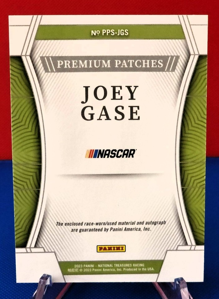 Joey Gase 2023 Panini National Treasures Premium Patches Auto /15 #PPS ...