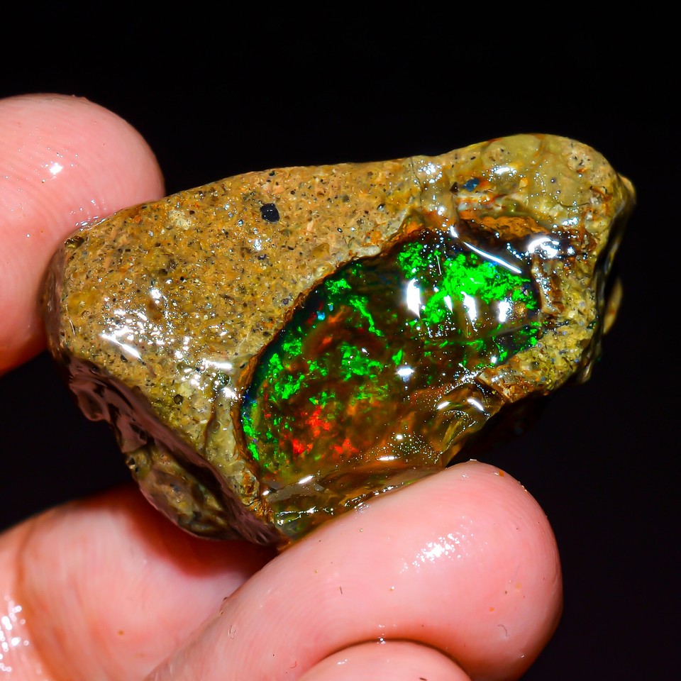Opal Rough, Ethiopian Opal Raw, Loose Gemstone Oil Opal Raw, Wt 30.50 ...