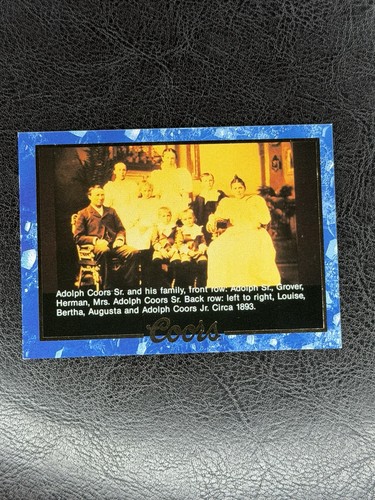 Coors Banquet Beer 1995 Collectors Cards Adolf Coors Family Card #64 | eBay