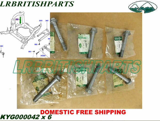 GENUINE LAND ROVER FRONT CROSS MEMBER BOLT RANGE ROVER 03 TO 2012 SET ...