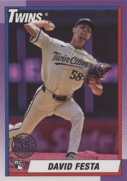 2025 Topps Series 1 - 1990 Topps Baseball David Festa #T90-67 Pink (RC ...