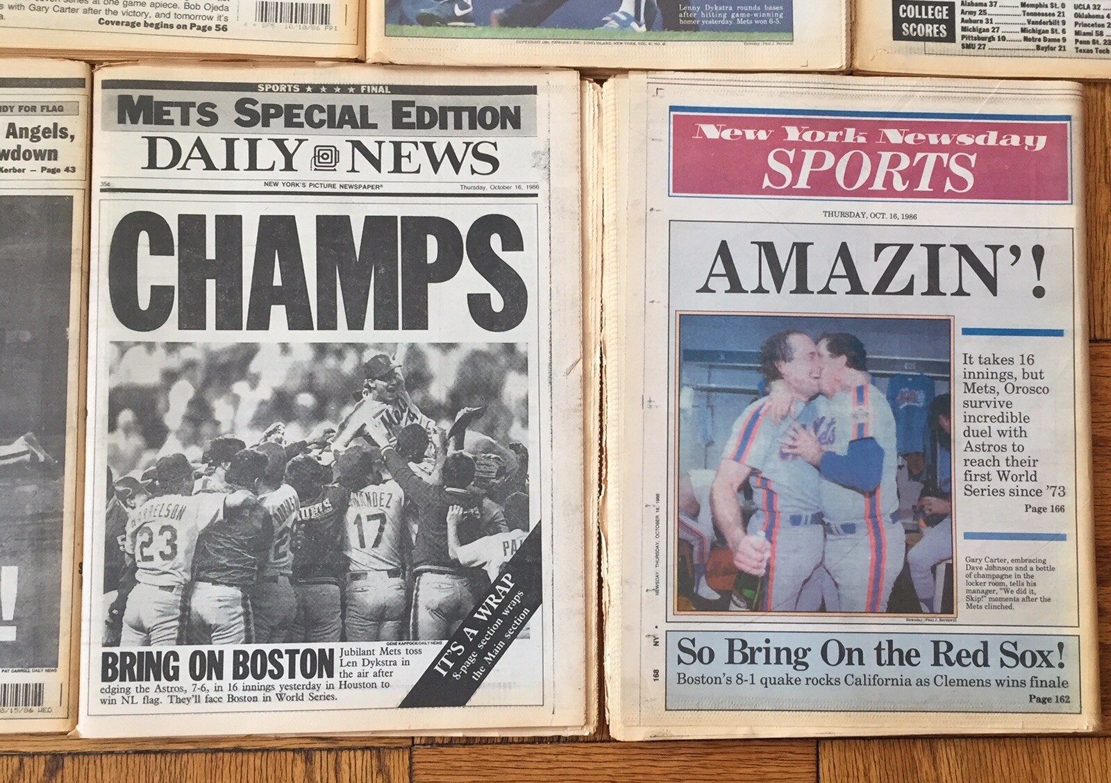 1986 NY DAILY NEWS NEWSPAPER POSTSEASON - NY METS COLLECTION | eBay