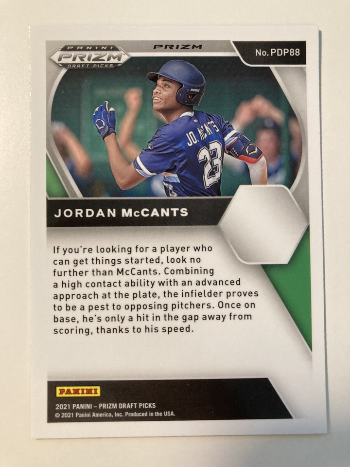 Jordan McCants Green 2021 Panini Prizm Draft Picks #PDP88 | eBay