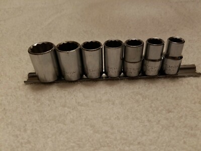 CRAFTSMAN 1/2" DRIVE SOCKET SET 7 PIECE 12 POINT USA | eBay