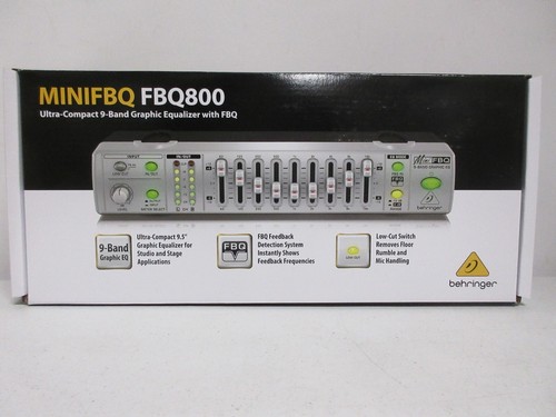 Behringer MINIFBQ FBQ800 Ultra-Compact 9-Band Graphic Equalizer BRAND ...