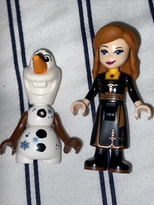 Lego Frozen OLAF Mini Doll Body Metallic Light Blue Snowflakes dp074 ...