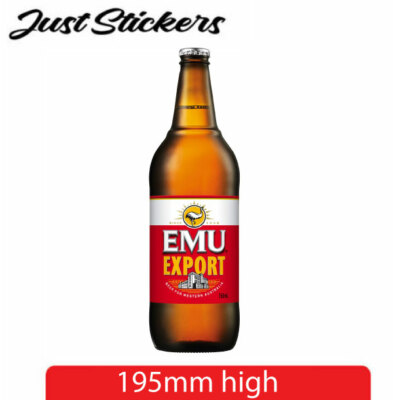 EMU EXPORT Beer Bottle Car Sticker decal man cave sticker , bumper ...