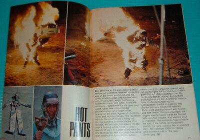 1972 TV ARTICLE ~ MOD SQUAD STUNTMAN RON RONDELL FIERY CRASH FIRE GAG ...