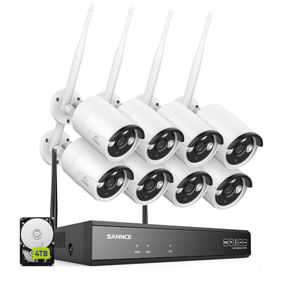 SANNCE Wireless 3MP Security Camera System 5MP 8CH NVR Two-Way Audio ...