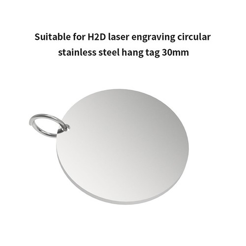For H2D 5PCS Laser Engraving Round Stainless Steel Hang Tag 30mm | eBay
