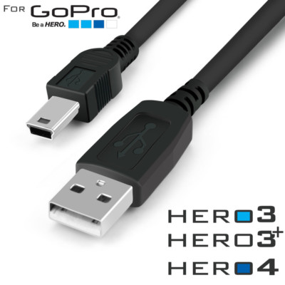 Mini USB Sync Data Transfer Cable Charging Charger for GoPro Hero 4 3 3 ...