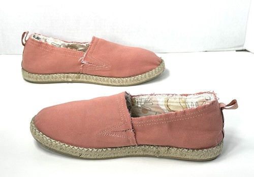 Vionic LAGUNA Espadrille Flats Canvas Slip On Shoe Salmon Pink Women’s ...