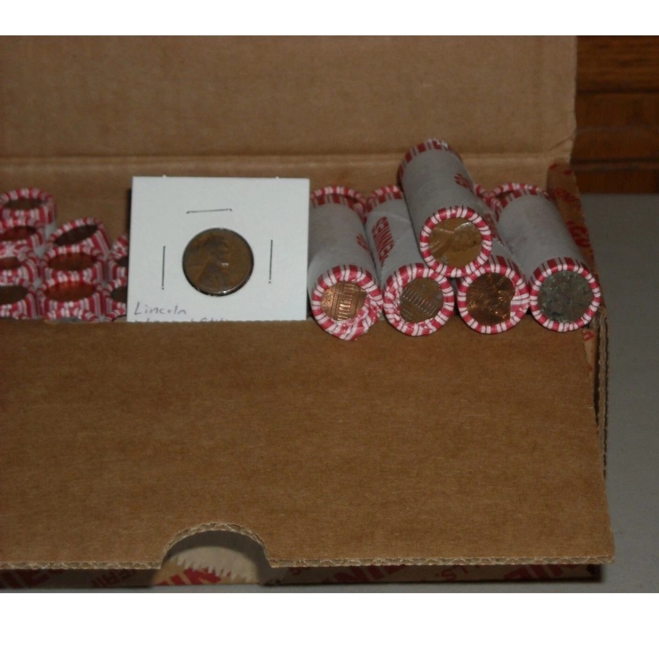 3 rolls Fed Sealed Penny Rolls Unsearched From Bank Box | eBay