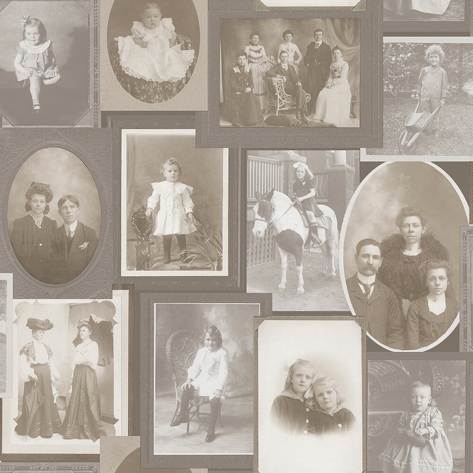 Old Fashioned Style, Sepia Coloured, Family Photos Wallpaper by Galerie ...