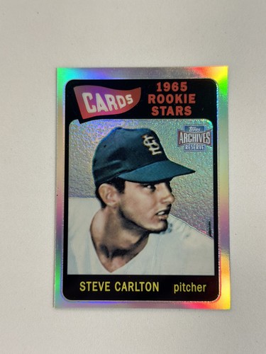 2001 Topps Archives Reserve - #13 Steve Carlton 1965 Rookie Stars St ...