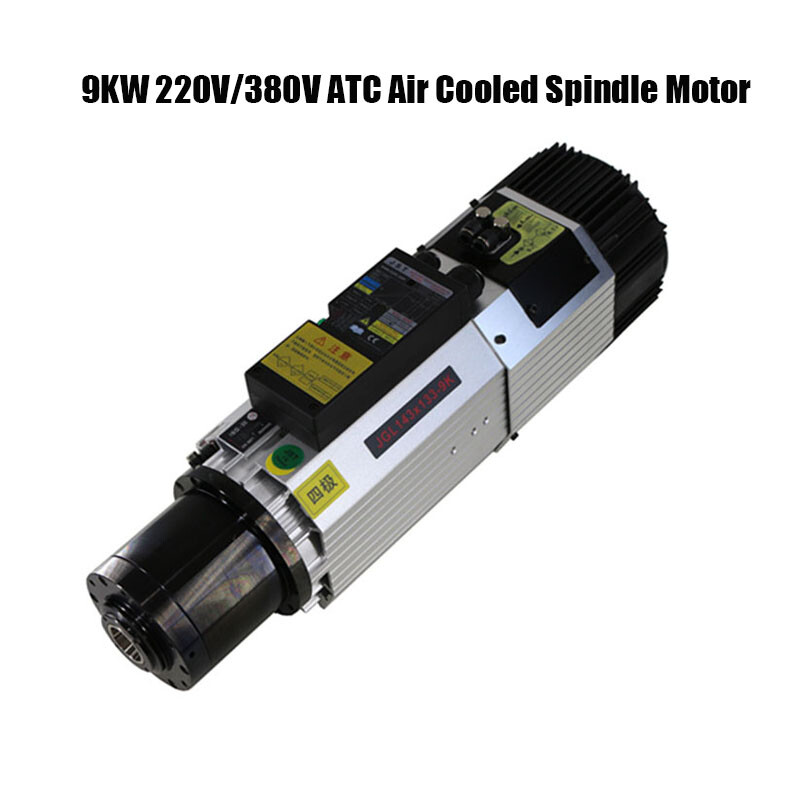 220V/380V 9KW Air Cooled ATC Spindle Motor CNC Kit+ 9KW VFD Inverter+ ...