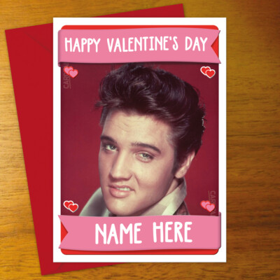 ELVIS PRESLEY Personalised VALENTINE'S DAY Card - personalized ...