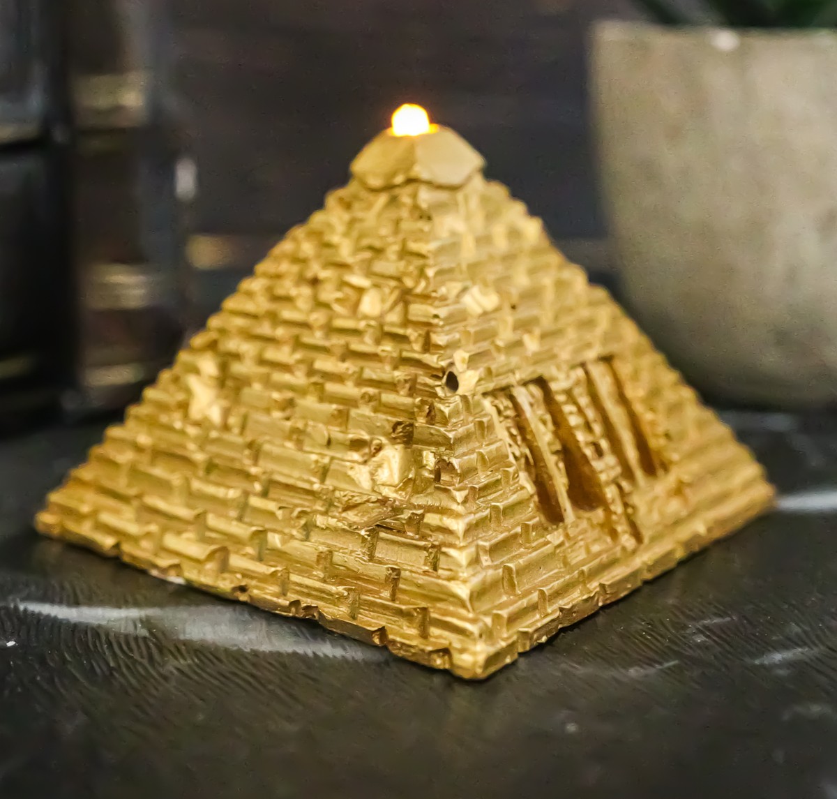 Pyramids Ancient Egypt Jewelry NEW 9ct Yellow Gold Pyramid Charm 3D