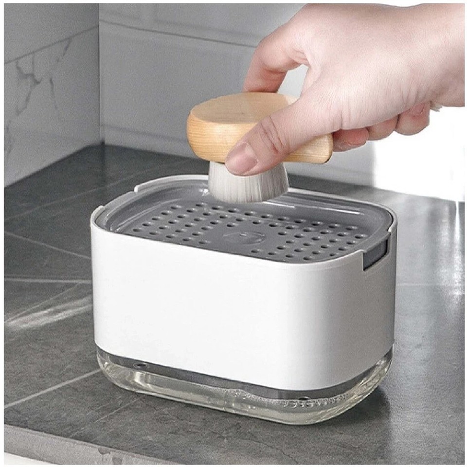 Kitchen Dish Soap Dispenser Holder Press Detergent Pump for Wash Gre ...