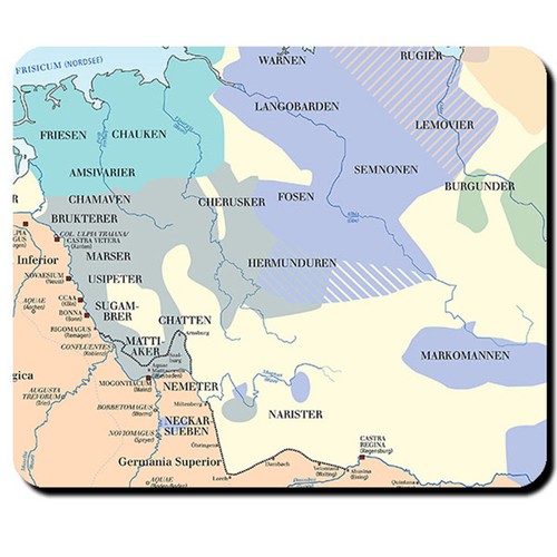 German Map Germanic Tribes 100 AD Split Mouse Pad #16142 | eBay