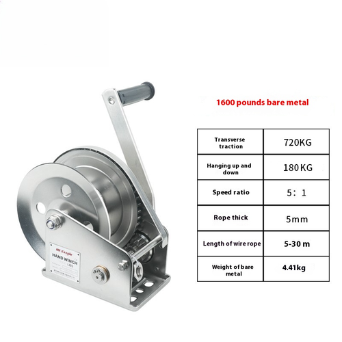 Stainless Steel Hand Winch Two-Way Self-Locking ManualWinch ...