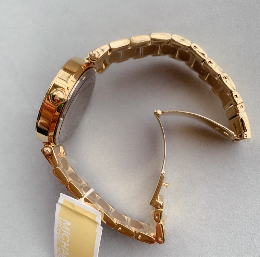 Michael Kors MK5784 Women's Parker Three-Hand Gold-Tone Stainless Steel ...