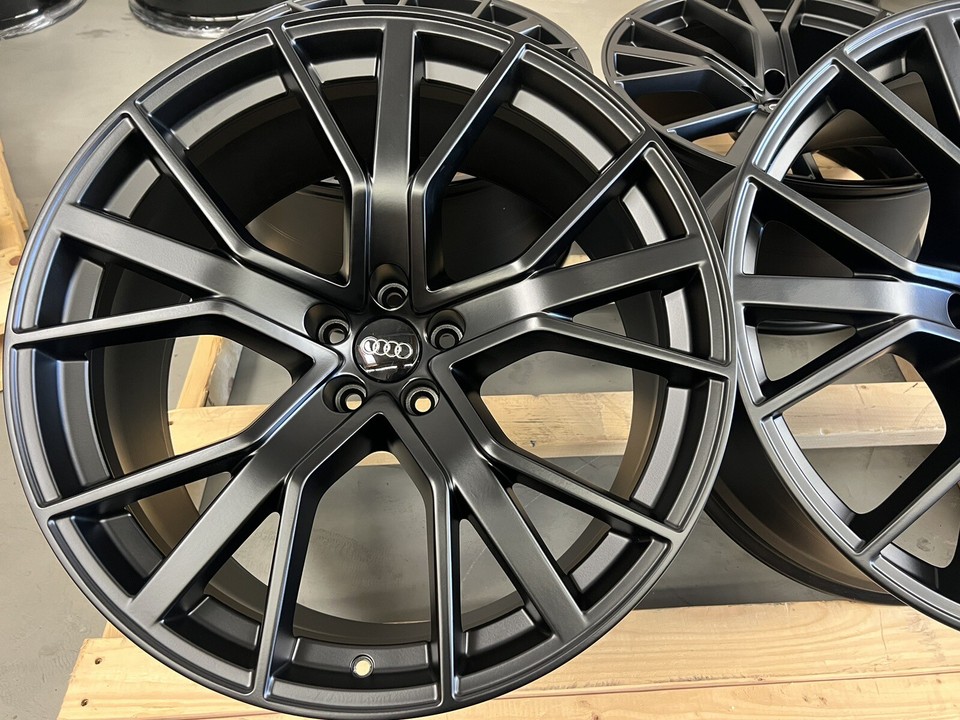 22” AUDI SPORT SQ8 Q8 Q7 BLACK WHEELS RIMS ORIGINAL AUTHENTIC STOCK ...
