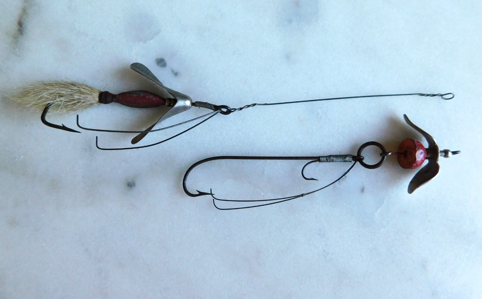 TWO Early South Bend Spinners Weedless Wordens Bucktail & Weedless ...