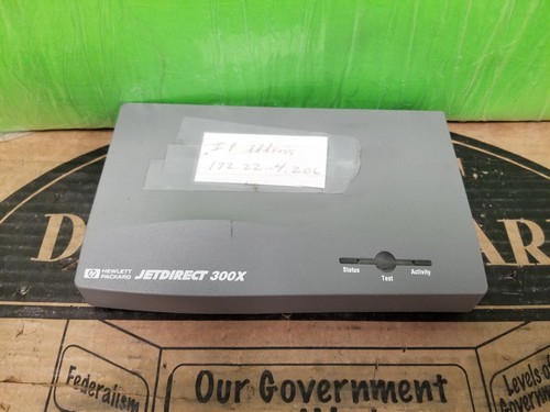 HP Jetdirect 300X 10/100 Print Server J3263-60001J3263-61002 NO AC ...
