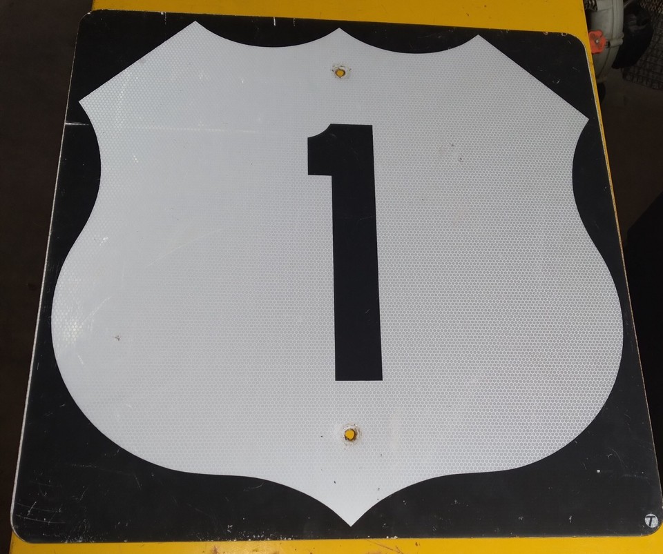 vintage route 1 highway sign Metal reflective 24"x24" | eBay