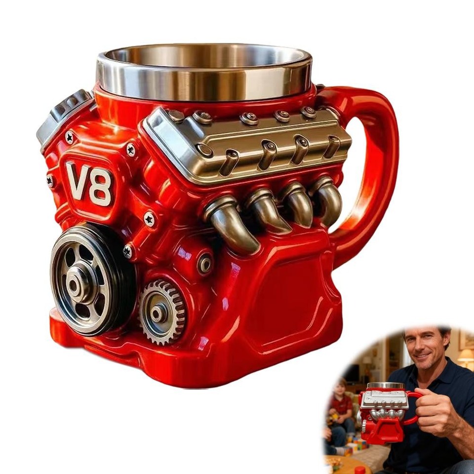 Retro Engine Coffee Mug —— V8 -Engines Stainless Steel Hot Cup | eBay UK