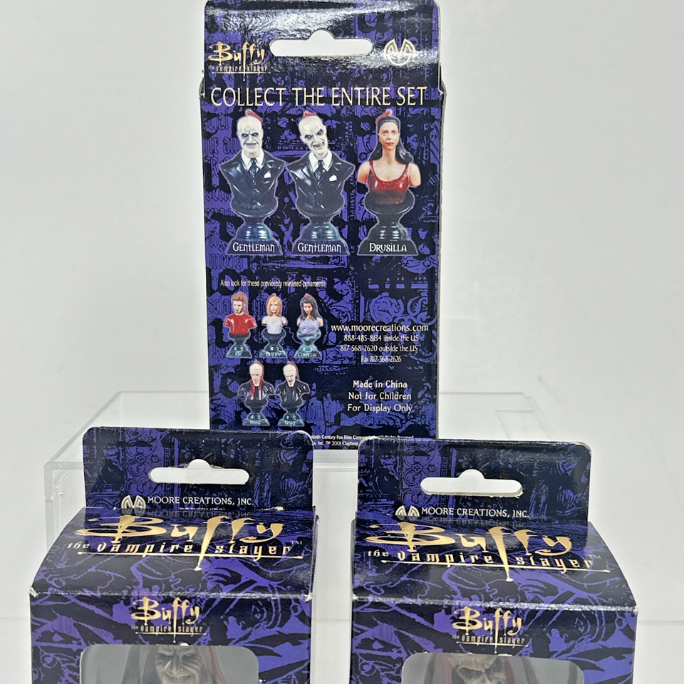 Buffy The Vampire Slayer Set of 3 Ornament Bust Moore Collectible ...