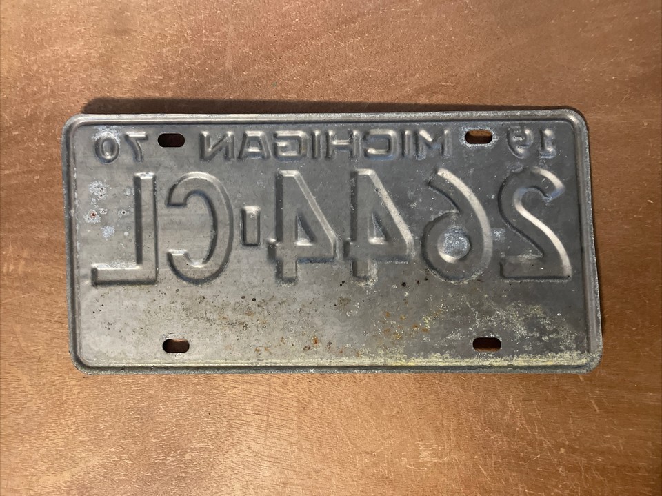 1970 Michigan License Plate Commercial # 2644-CL | eBay