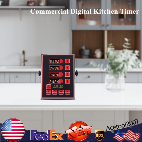 Kitchen Digital Timer Fryer Timer Food Cooking Timer 4 Channel 110V ...