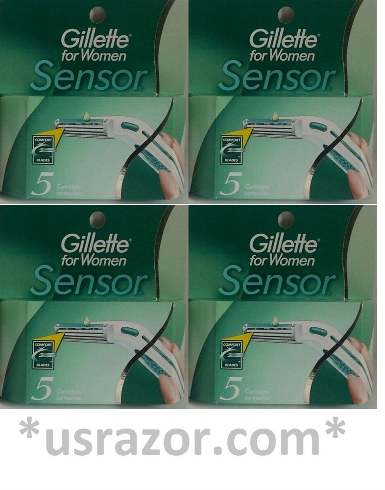 20 Gillette Sensor Women Razor Blades Cartridges Refills Shaver 5 10 ...